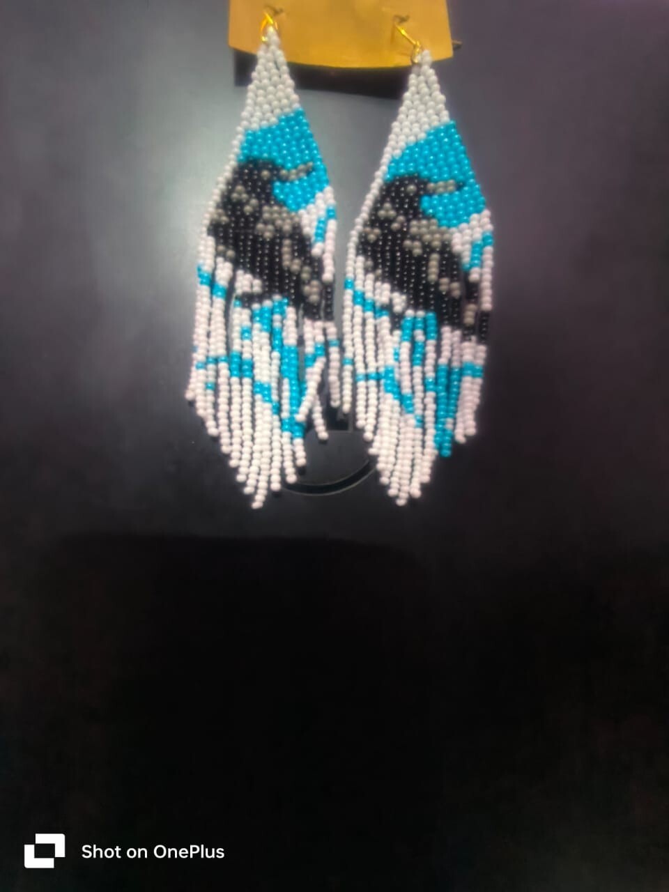 Tribal Earrings Native Large Boho American Seed Beads Handmade Earring ...