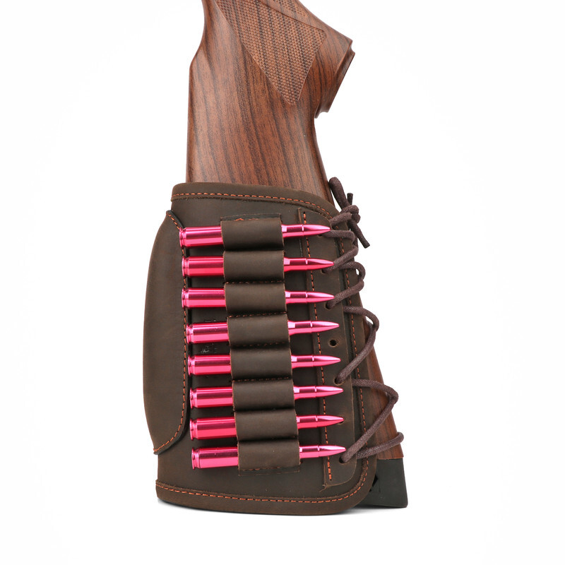 Tourbon Leather Ammo Pouch Cartridges Holder Cheek Rest Rifle Gunstock ...