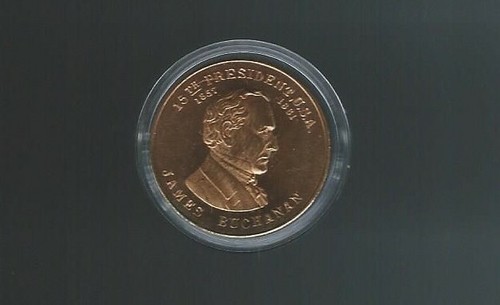 1945 V. RARE James Buchanan 15th Presidential Commemorative Medal Coin ...