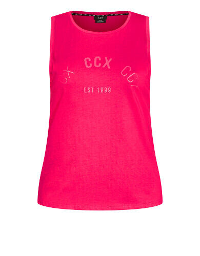 CCX City Chic Plus Size 14 /XS Active Wear Tank Top Singlet Hot Pink | eBay