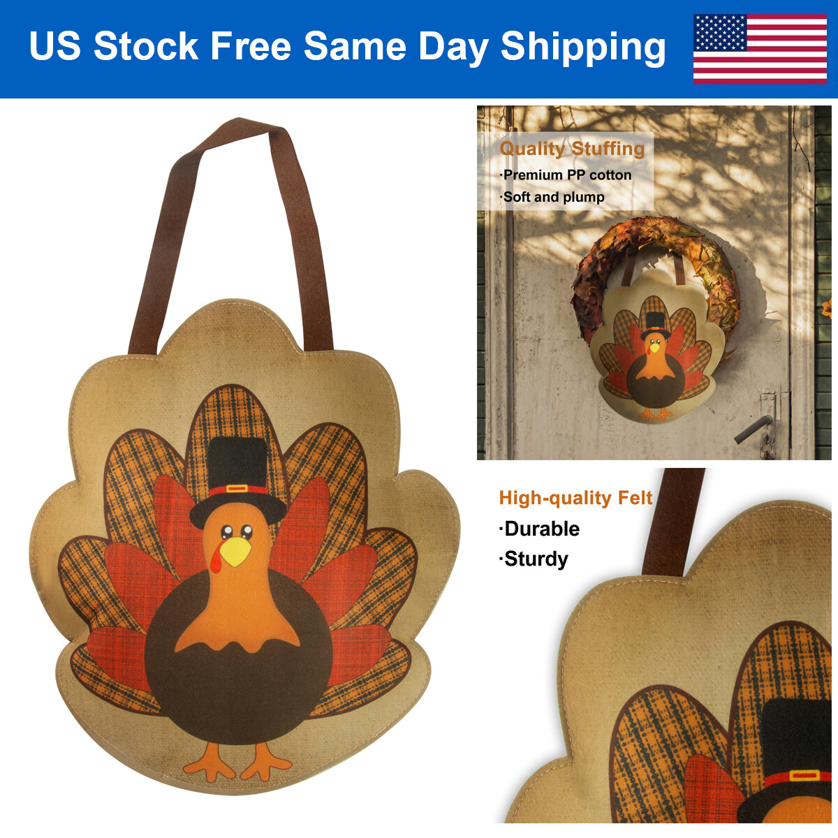 Turkey Door Decoration Eat More Beef Turkey Hanging | Wood Creations