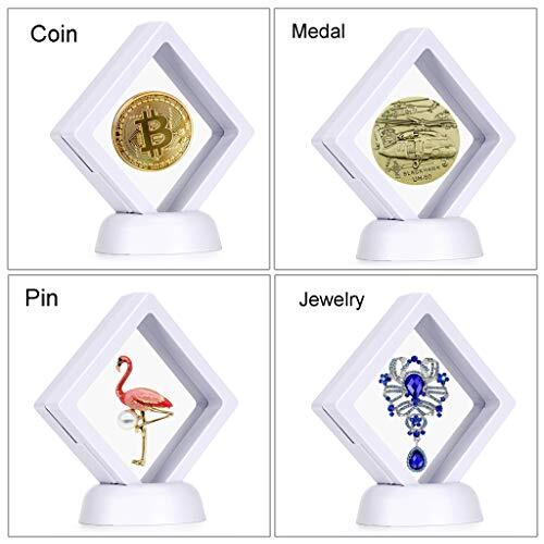 10 Pack 3D Floating Coin Display Stand for AA Medallions Challenge ...