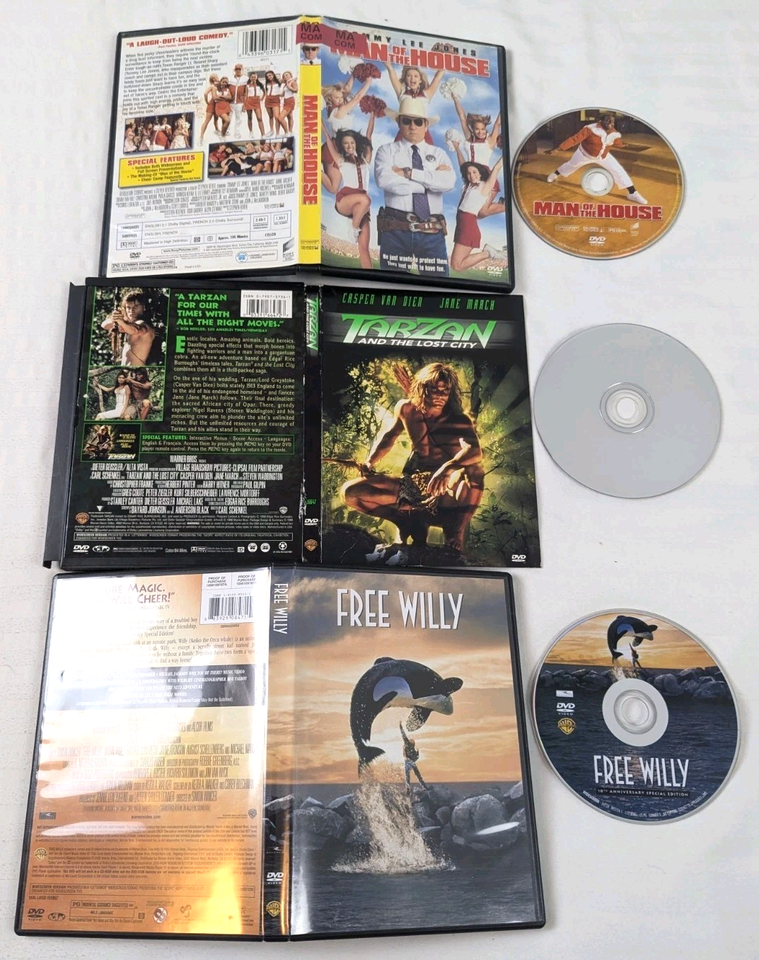 Lot of 12 Children & Family DVD Movies Ice Age, Tarzan, Shrek, Benji ...