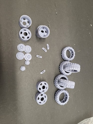 1/25 1/24 Off Road 4x4 Dulley Wheels W Mud Tires Diorama Shop Garage | eBay