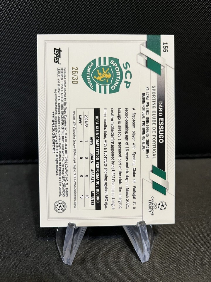 2022-23 Topps Merlin Chrome UEFA #111 QUENTIN MERLIN Neon Green Shimmer ...