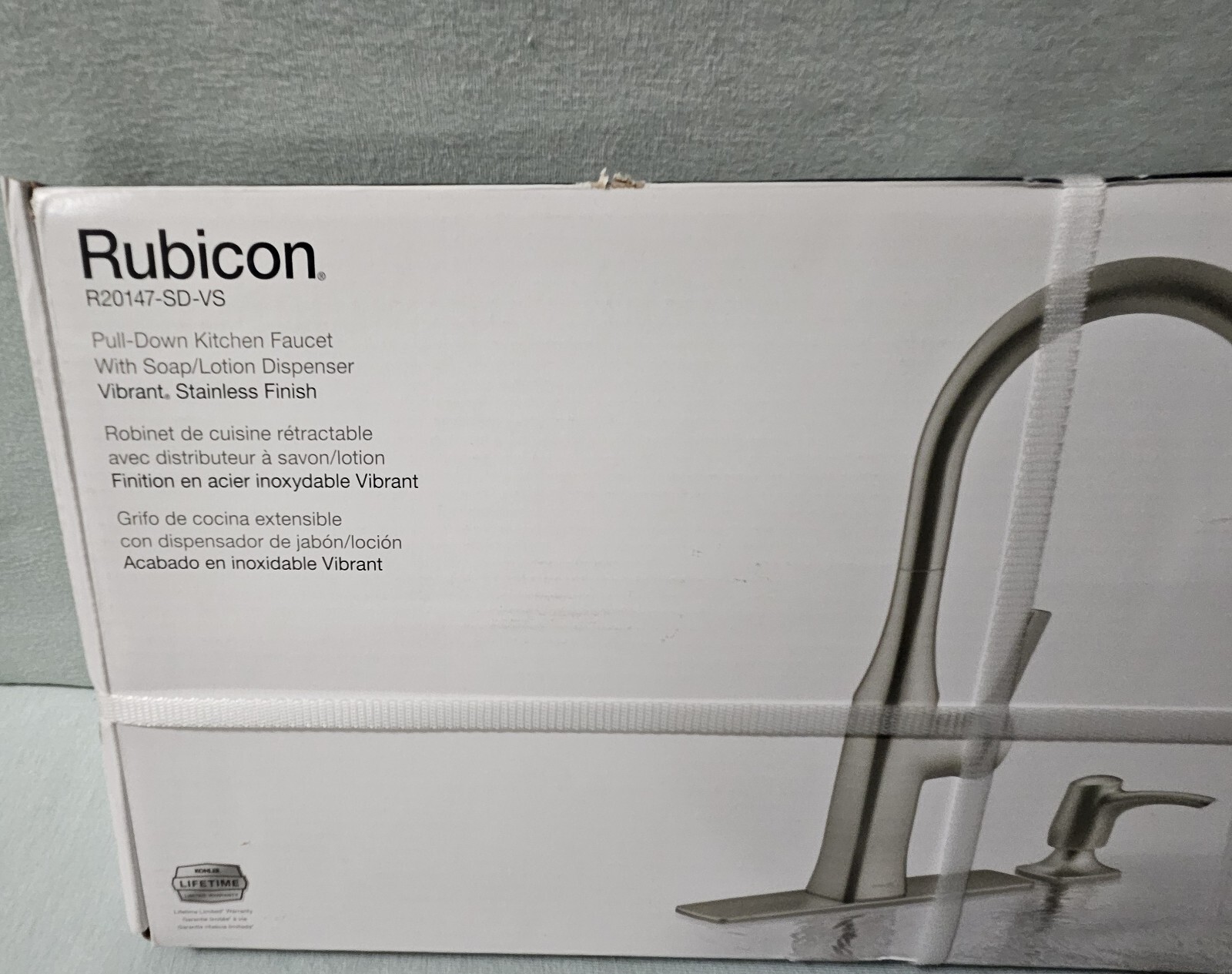 Kohler Rubicon Single Handle Pull Down Sprayer Kitchen Faucet - Vibrant ...