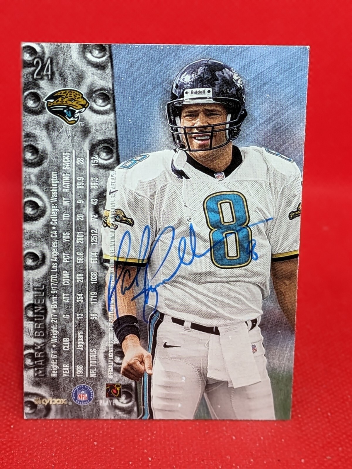 PERSONAL AUTOGRAPH signed on card: Mark Brunell 1999 Metal Universe #24 ...