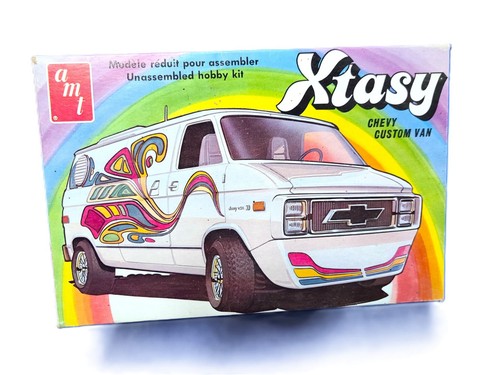 Vintage AMT XTASY Chevy Custom Van Model Nice Box Instructions & Parts ...