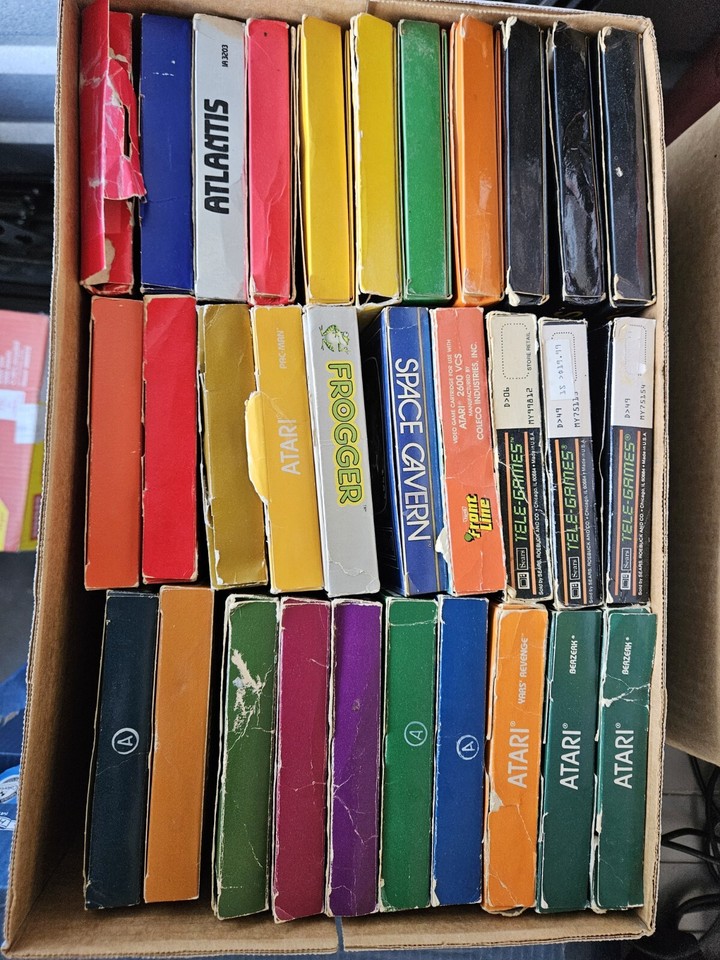 HUGH LOT ATARI TEXAS INSTRUMENTS ODYSSEY APPLE II GAMING SYSTEMS GAMES ...