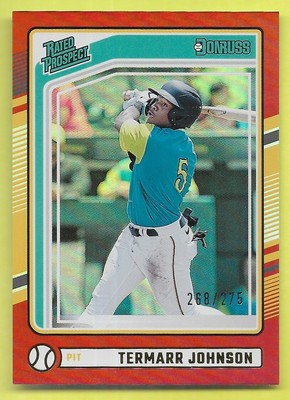 TERMARR JOHNSON 2024 PANINI DONRUSS RED SP ROOKIE RC CARD #'D /275 MLB ...