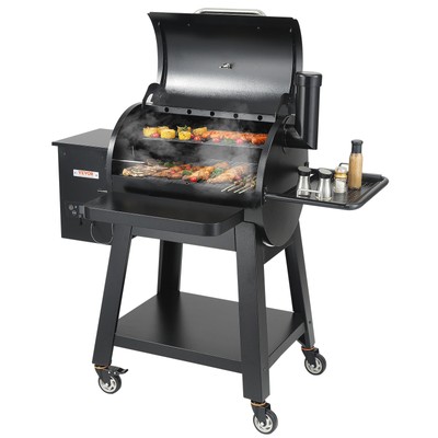 VEVOR Charcoal Grills Smoker Outdoor BBQ w/ Offset Smoker Extra Large ...