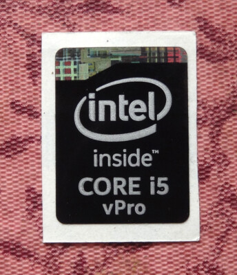 Intel Core i5 vPro Black Sticker 15.5 x 21mm Haswell Extreme 4th Gen ...