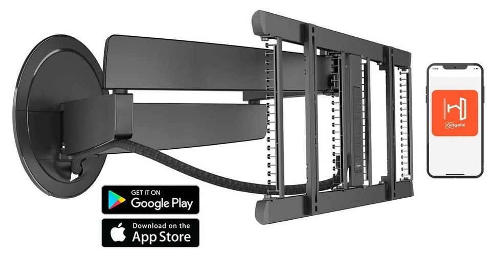 Vogels TVM 7675 Black Signature MotionMount Motorized TV Wall Mount App ...
