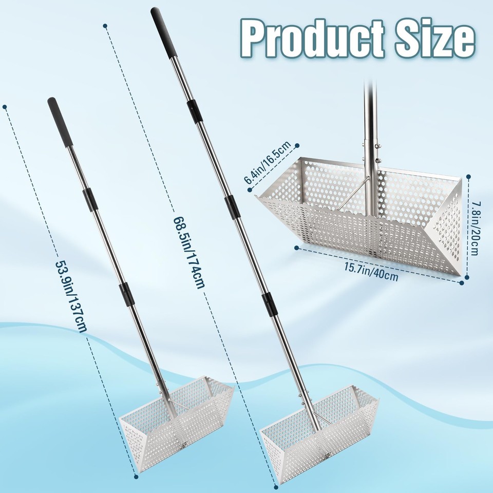 Sand Flea Rake, Stainless Steel Sand Sifter, Shark Tooth Sifter with A ...