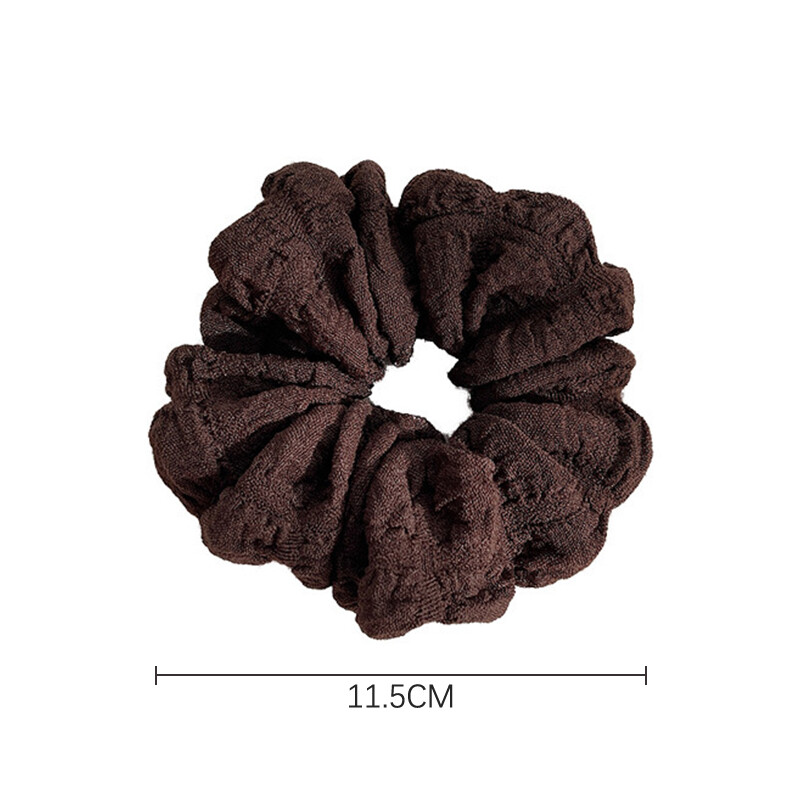 Fluffy Pleated Large Intestine Hair Tie High Ponytail Elastic Big Hair ...