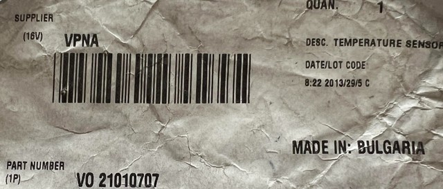 Volvo EGR Temperature Temp Sensor 21010707 OEM for sale online | eBay