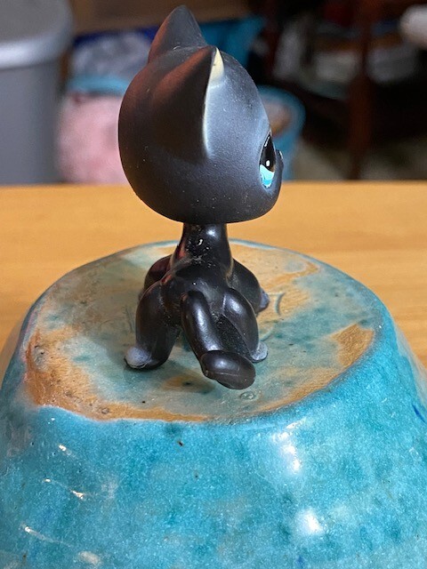LPS Littlest Pet Shop #994 Authentic Black Short Hair Cat Teal Eyes ...