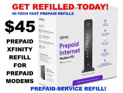 $45 Xfinity Prepaid Online Refill GET IT PAID FAST! TODAY! | eBay