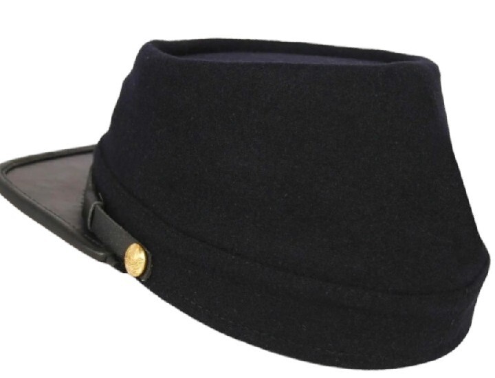 Civil War Union Army Leather Peak Kepi, Navy Blue Kepi ALL SIZES | eBay