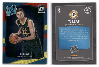 2017-18 Donruss Optic Red/Yellow RC #183 TJ Leaf - Indiana Pacers | eBay