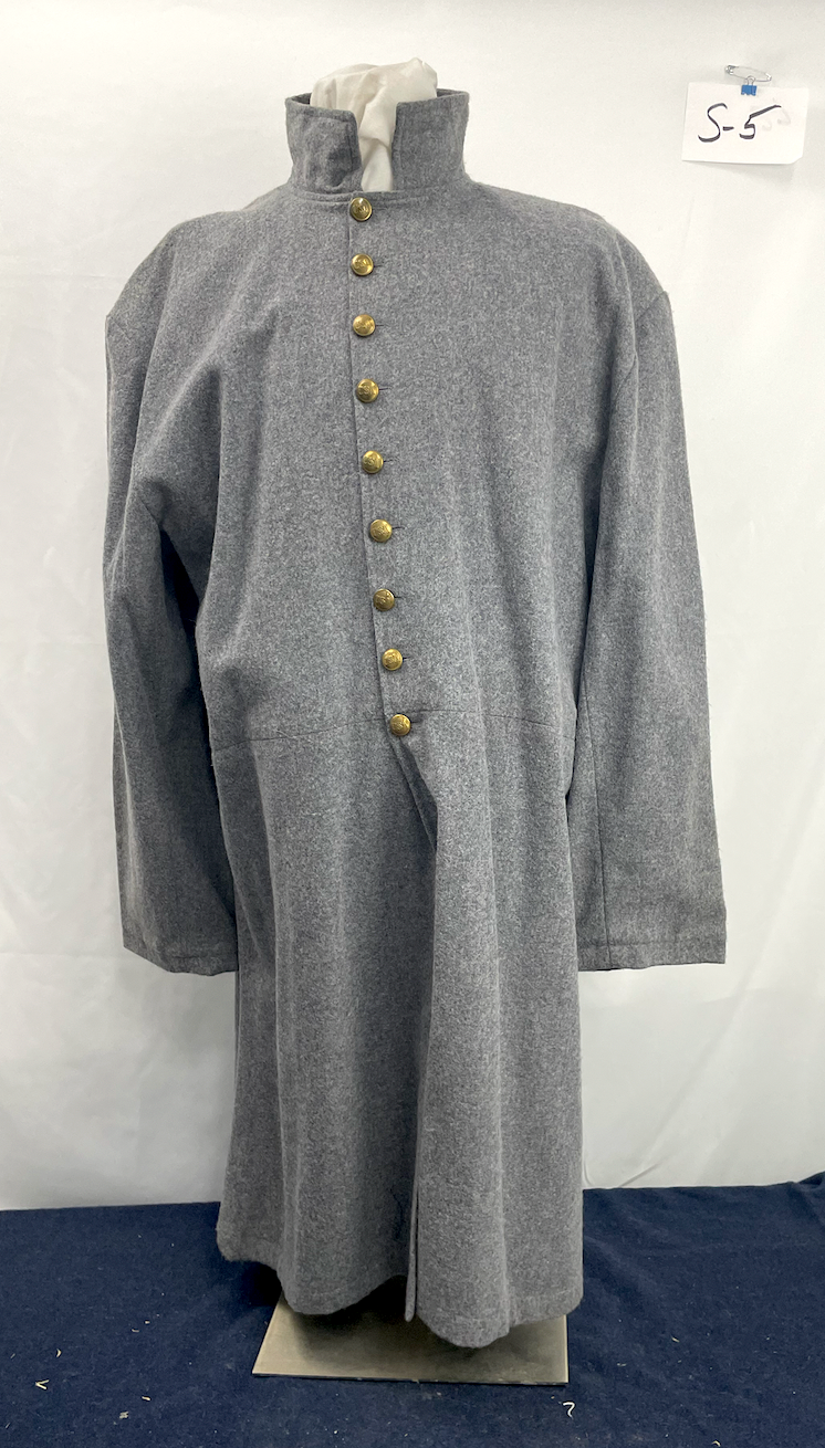 Civil War Confederate Gray Wool Frock Coat - CSA Uniform Reenactment ...