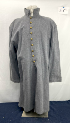 Civil War Confederate Gray Wool Frock Coat - CSA Uniform Reenactment ...
