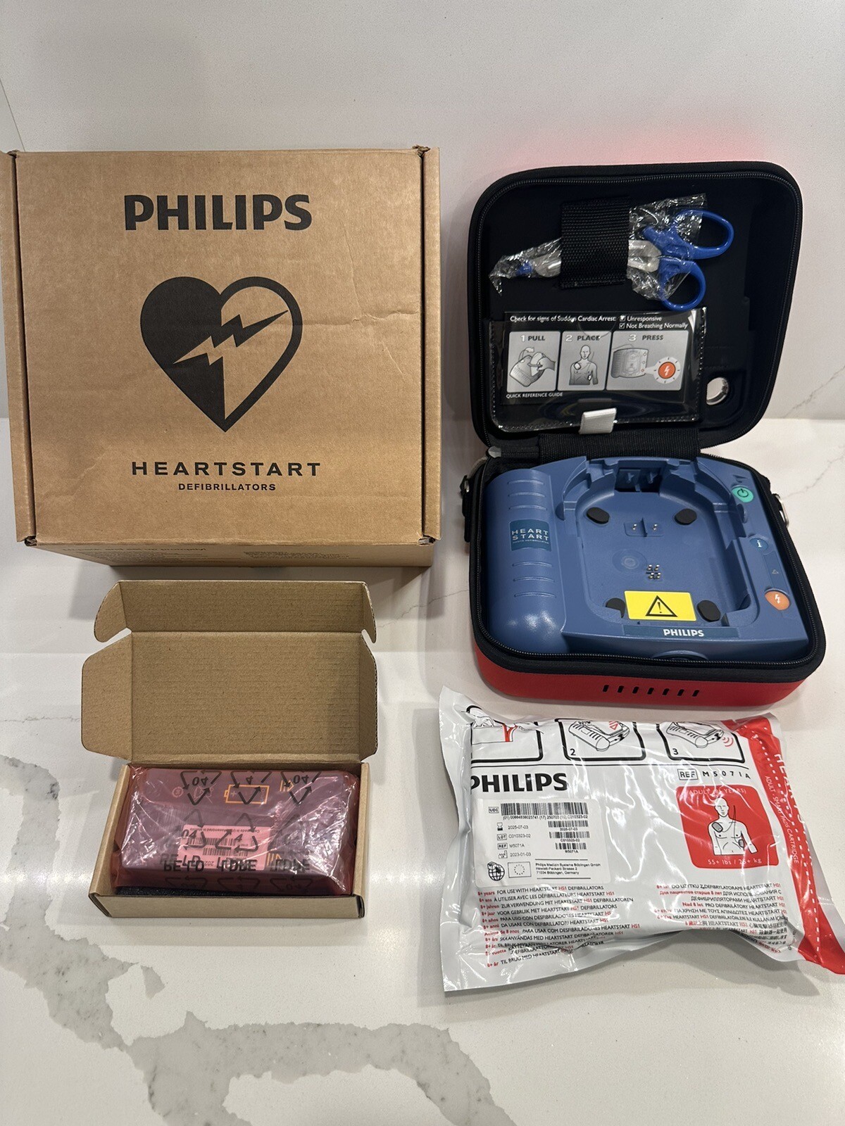 New Open Box Philips Heartstart AED HS1 Onsite M5066A Battery 2030 | eBay