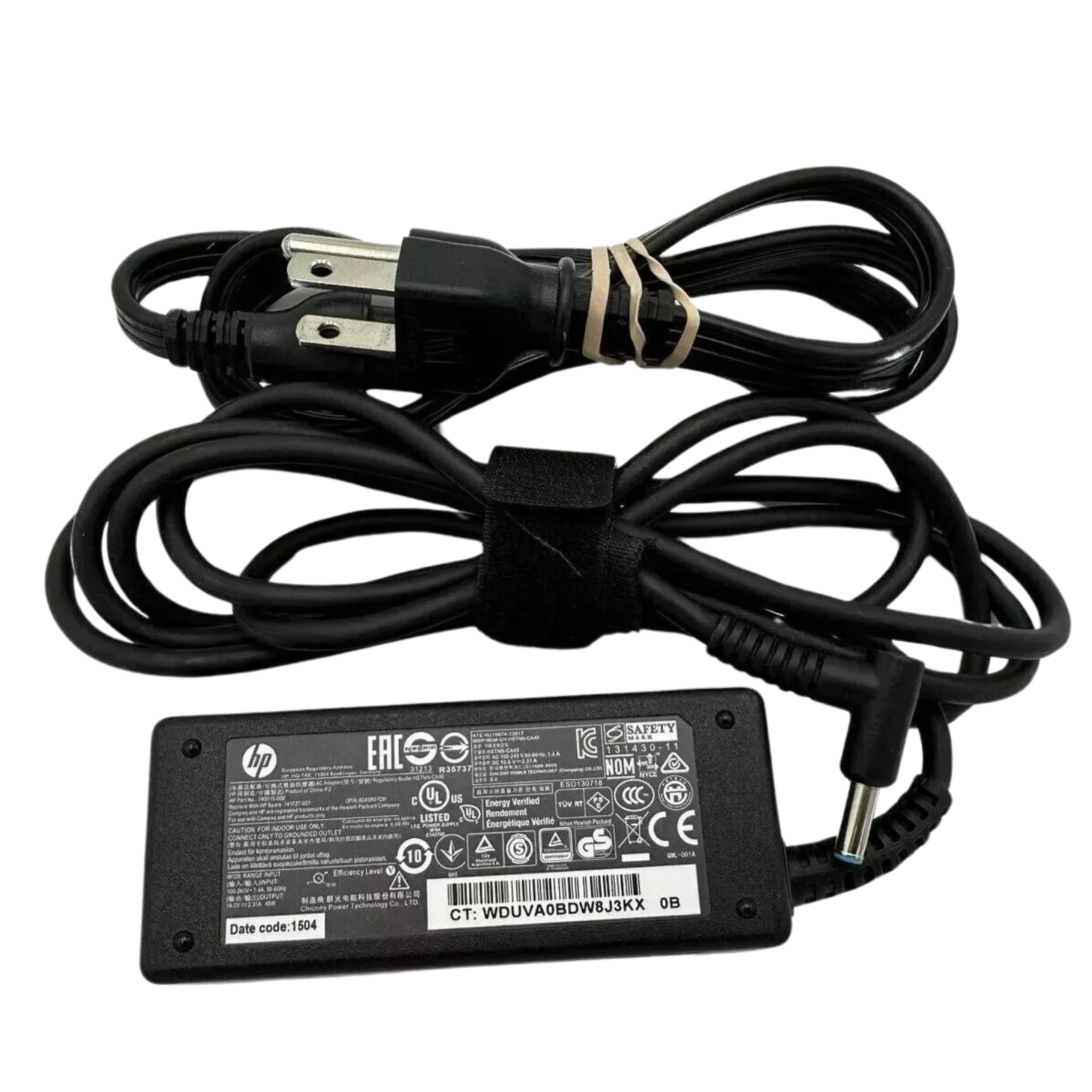 Genuine HP laptop AC Adapter Power Supply charger 19.5V 45W blue tip ...