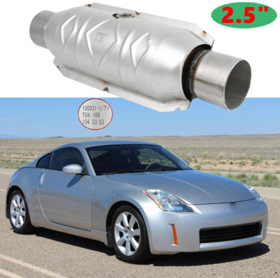 2.5" Inlet/Outlet Catalytic Converter with Heat Shield EPA For Nissan ...