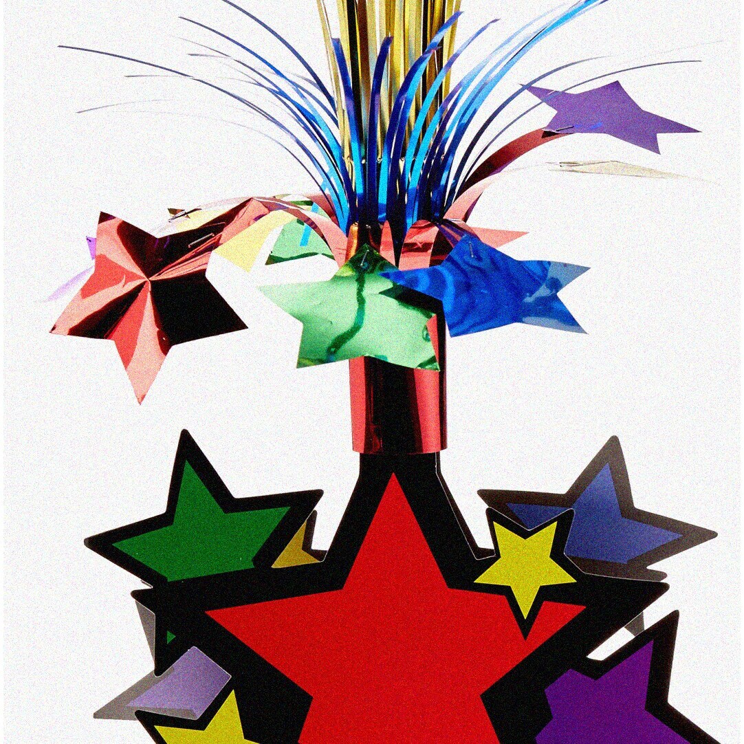 Stellar Glow Party Centerpiece - Vibrant Multi-Color Star Decoration (1 ...