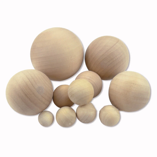 Natural Wood Solid Balls HardWood Wooden Ball DIY / Crafts / Game ∅ 6mm ...