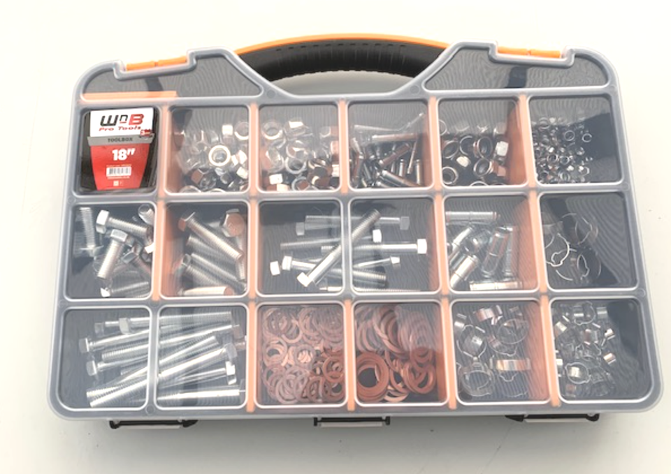 New WNB Pro 18” Tool Box Organiser 20 Adjustable Compartments ...