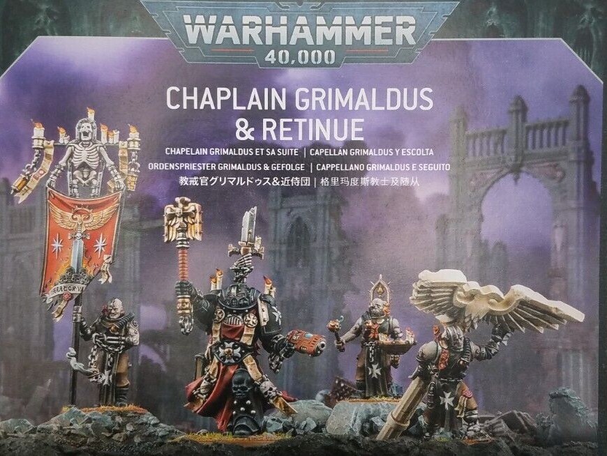 Warhammer 40K Black Templars - Chaplain Grimaldus & Retinue *Singles ...