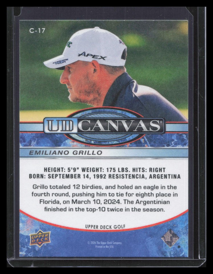 Emiliano Grillo 2026 Upper Deck #C-17 UD Canvas | eBay