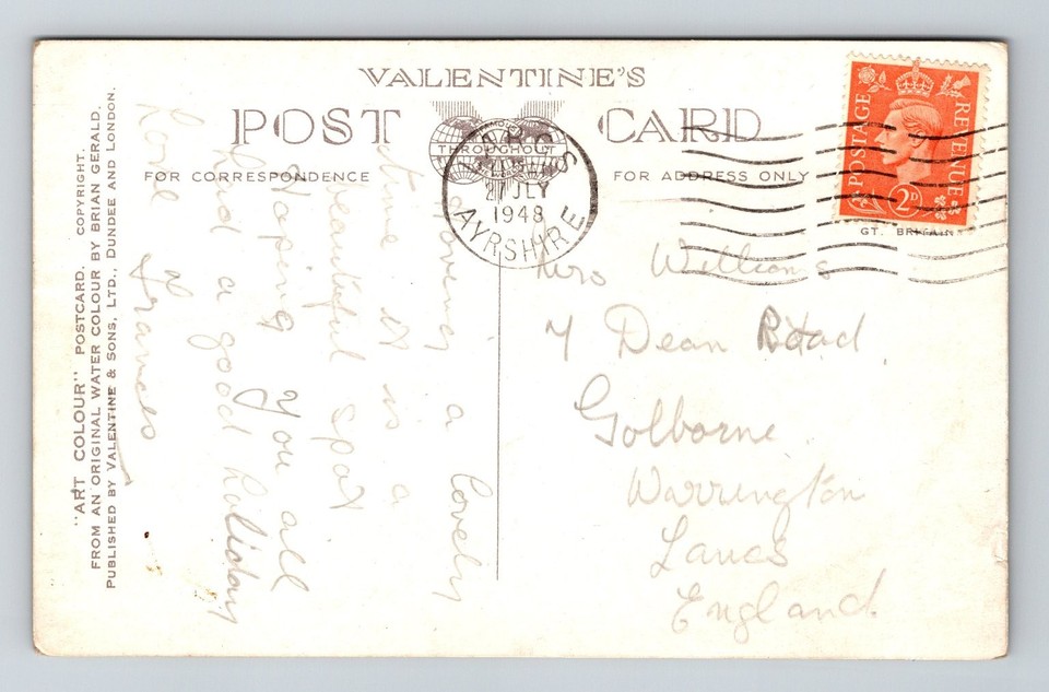 Vintage 1948 Cumbraes & Arran Hills from Haylie Brae Largs Postcard | eBay