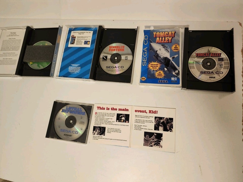 Lot Of 5 SEGA Game CD - Lethal Enforcers Midnight Raiders Wheel Prize ...