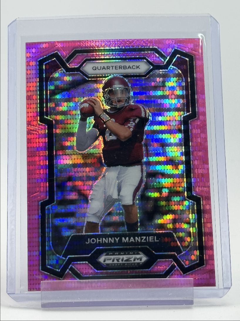 Johnny Manziel 2024 Prizm Draft Picks #27 Neon Pink Pulsar /15 Price ...