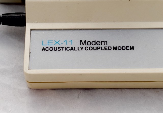 Vtg NOS Lex-11 Acoustic Coupler Phone Modem Lexicon Movie Prop Art Deco ...