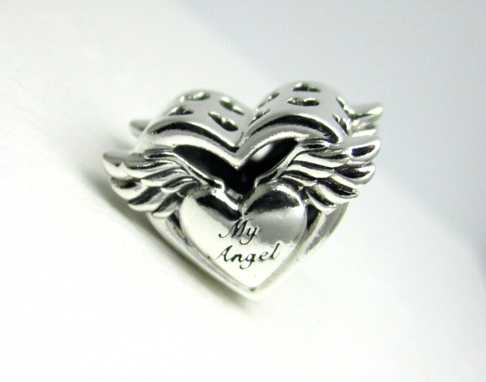 Authentic Pandora #799367C00 Angel Wings and Mom Charm | eBay