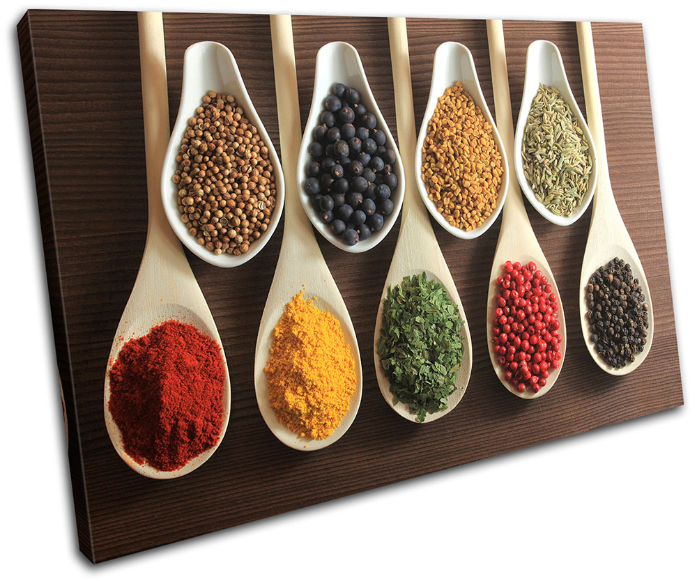 Indian Spices Wall Art Spices Kitchen Wall Art Canvas Wall Art
