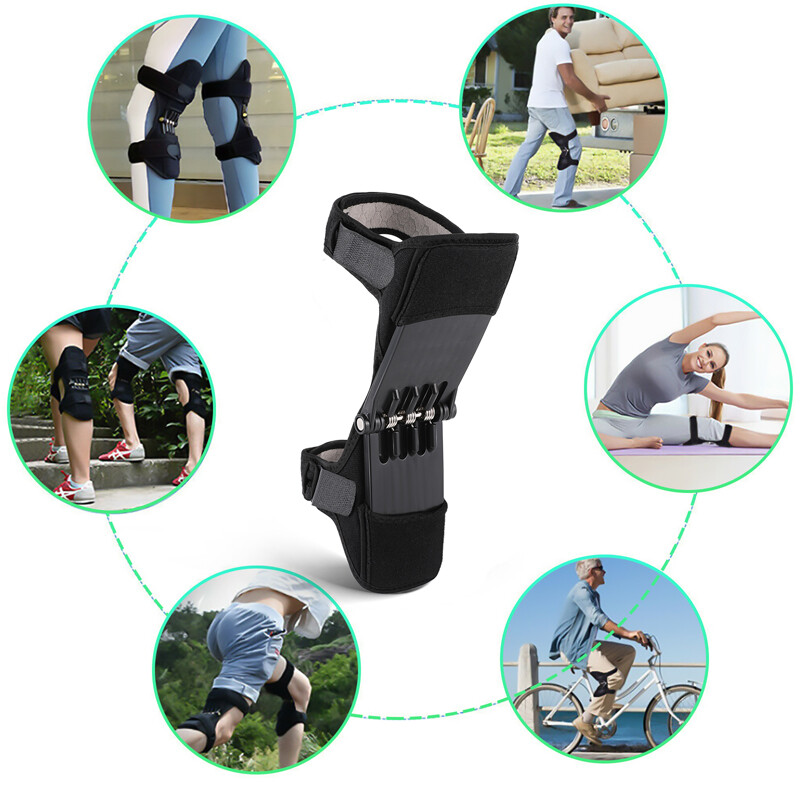 Spring Powered Knee Support Brace Sports Kneecap Joint Booster ...
