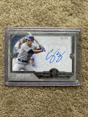 2017 Topps Museum Collection Corey Seager Auto Autograph /75 Dodgers WS ...