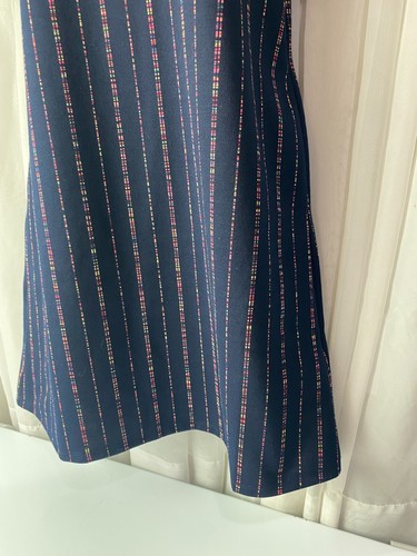 THML Womens Shift Dress Size Medium Blue Striped Aztec Ruffle Short ...