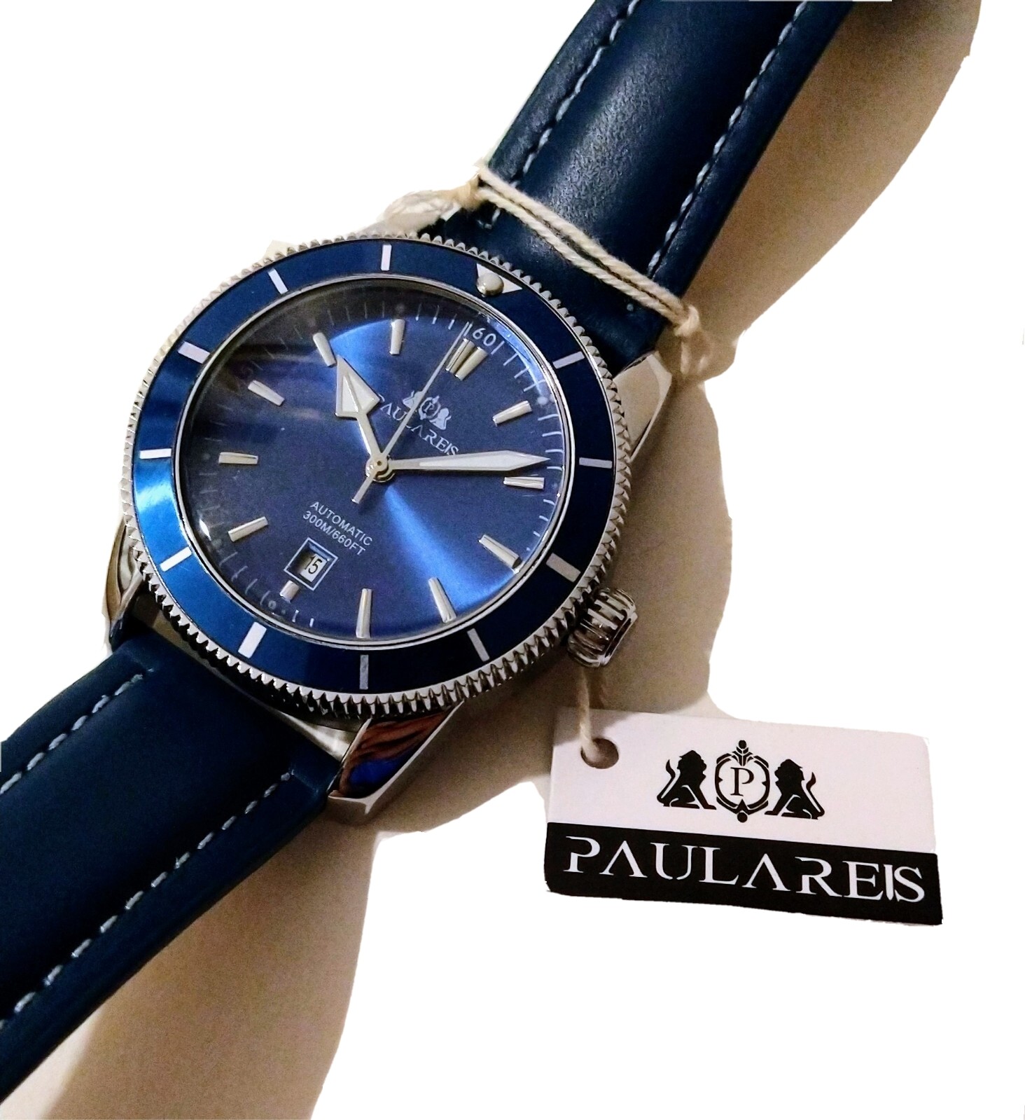 Elegant Blue Dress Watch With Date Feature | eBay