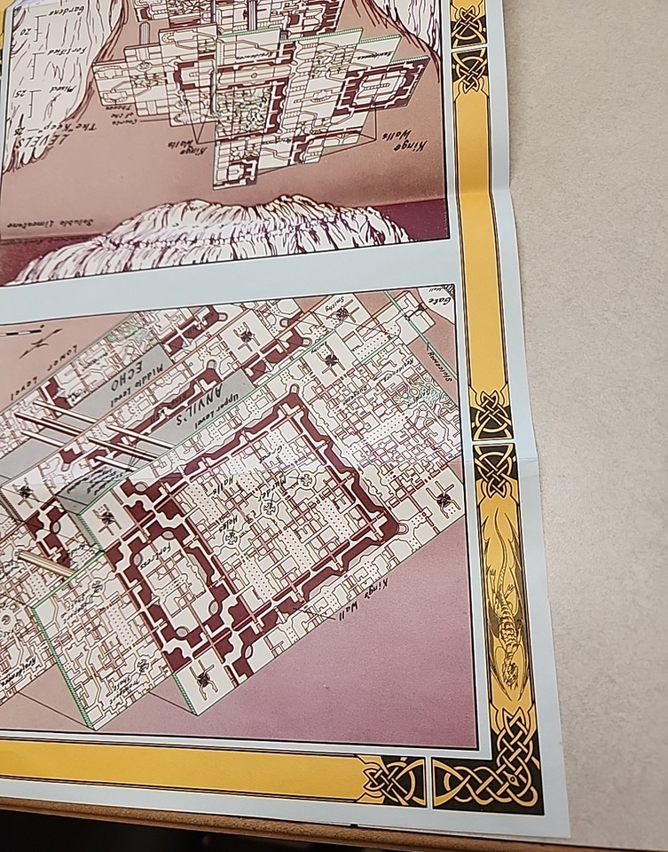 Dungeons & Dragons D & D DragonLance World of Krynn Trail Map TSR 1989 ...