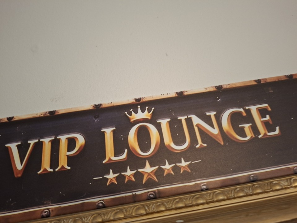"VIP Lounge" Black & Gold Metal Sign Wall Hanging Placard | eBay UK
