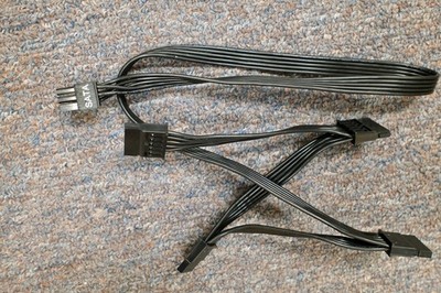 EVGA SuperNOVA GQ GM G+ PSU 6-Pin to Quad (4x) SATA Power Modular Cable ...