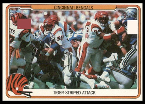 1982 Fleer Team Action #10 Tiger-striped Attack (Defense) Cincinnati Bengals | eBay