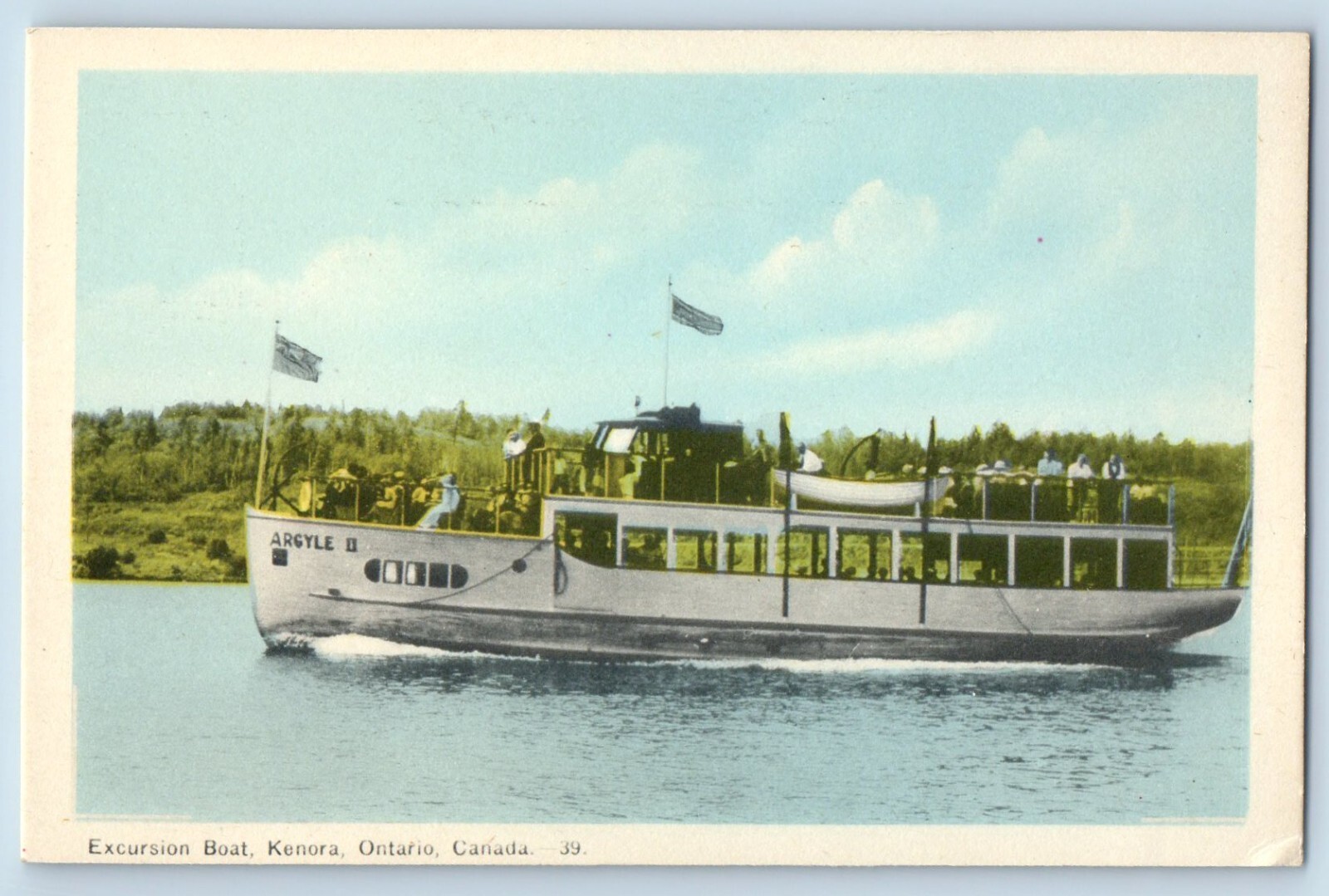 Kenora Ontario Canada Postcard Excursion Boat Argyle II c1930's ...