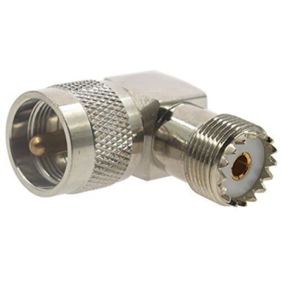 CB RADIO COAX ANGLE L CONNECTOR SOCKET ADAPTER PL259 TO BARREL ...